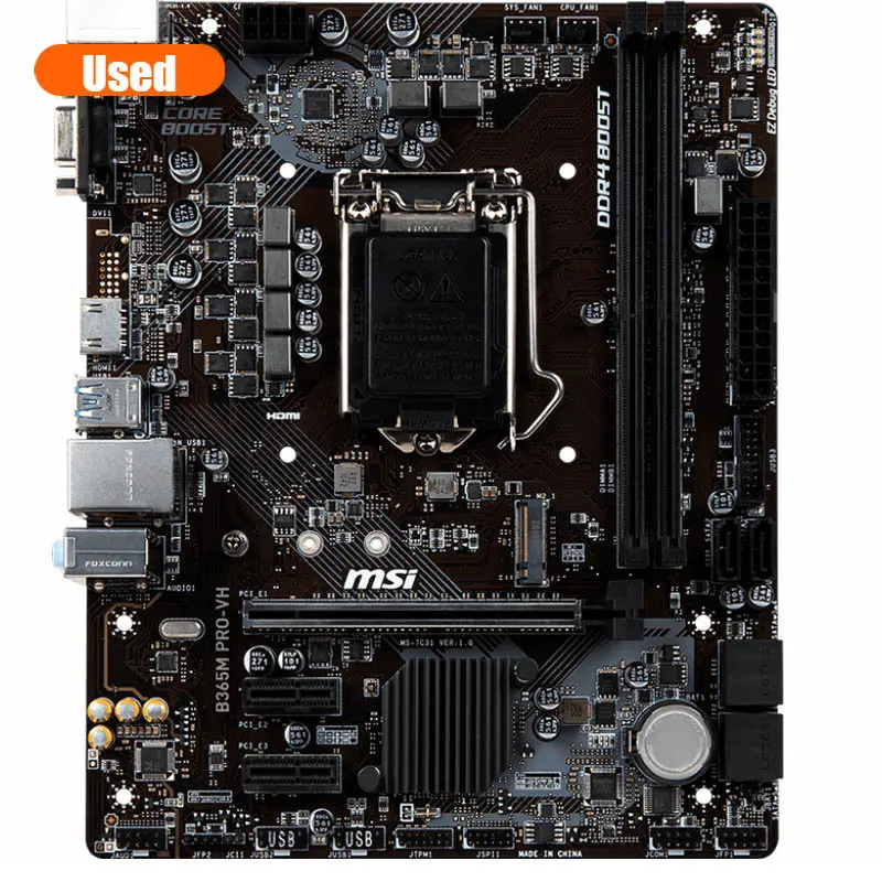 Used Msi B365m Pro-vh Intel Lga-1151 Micro-atx Lga 1151 Socket Supports ...