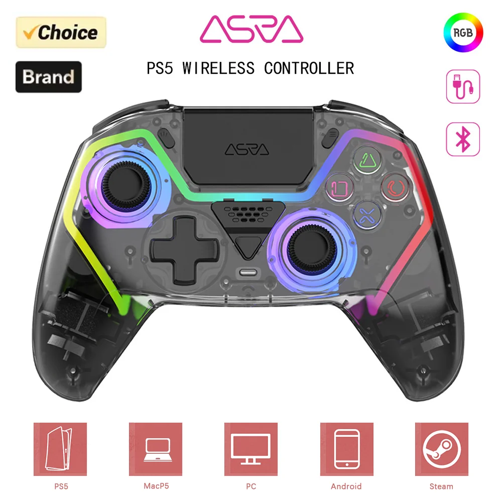 Transparent Gamepad For PS5/PC/iOS/Android/Steam Wireless Controller ...