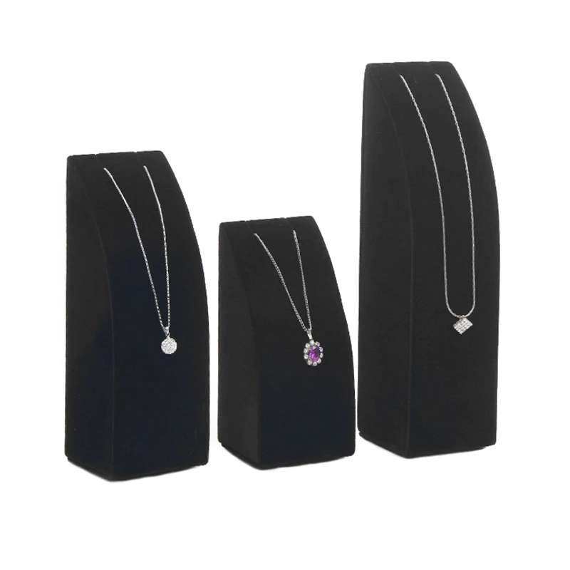 Black-Velvet-Necklace-Pendant-Display-Organizer-Holder-Display-Stand ...