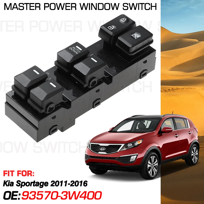 Electric Master Window Control Switch 93570-3W400 16 Pins For Kia ...