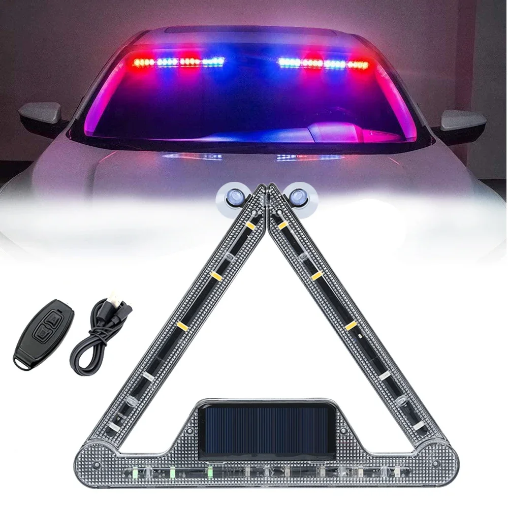 Solar-LED-Strobe-Police-Lights-For-Auto-Emergency-Grill-Warning-Lamp-18 ...