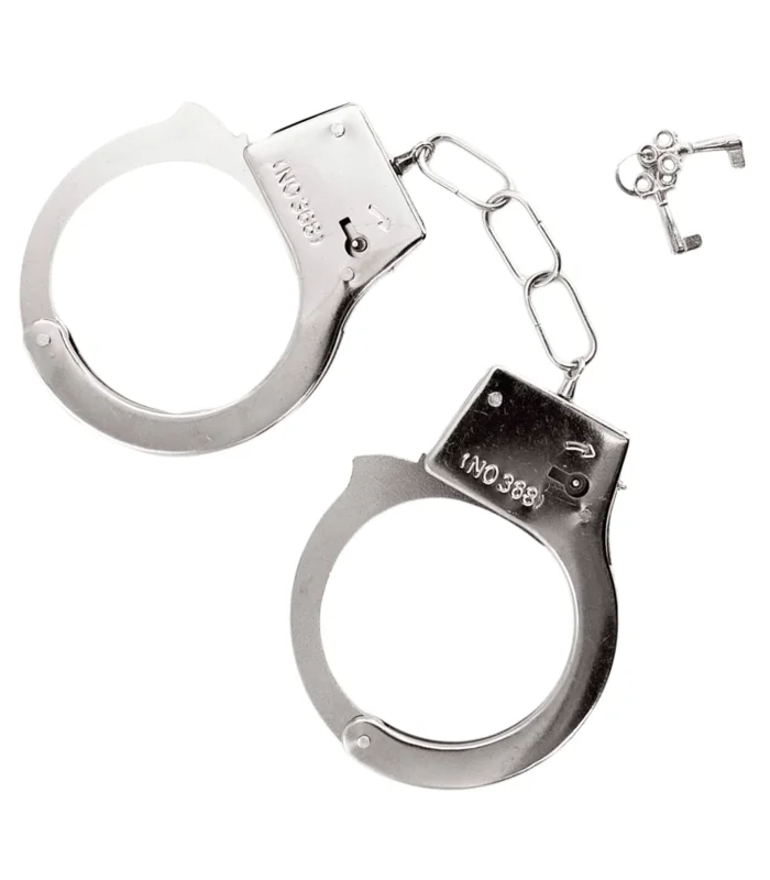 Tradineur-Handcuffs-metal-Toy-Key-and-Security-Button-Snap-on-for ...