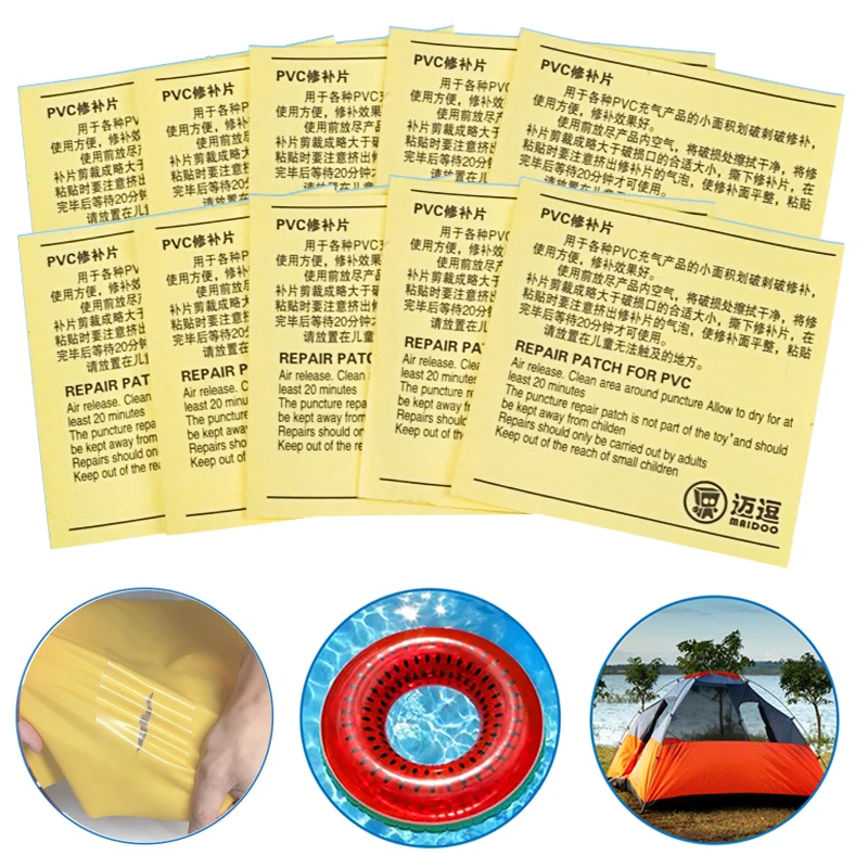 1 20pcs Swimming Pool PVC Repair Patch Swimming Ring Repair Kit ...