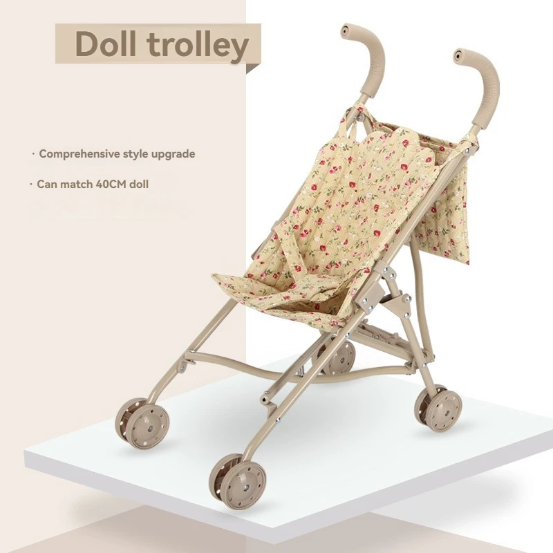 Floral-Doll-Stroller-for-Dolls-Folding-Doll-Pram-Carriage-with-Bag-Doll ...