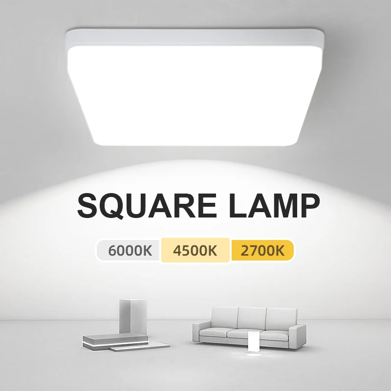 Square-Modern-Led-ceiling-lamp-for-bedroom-lighting-Neutral-white-cold ...