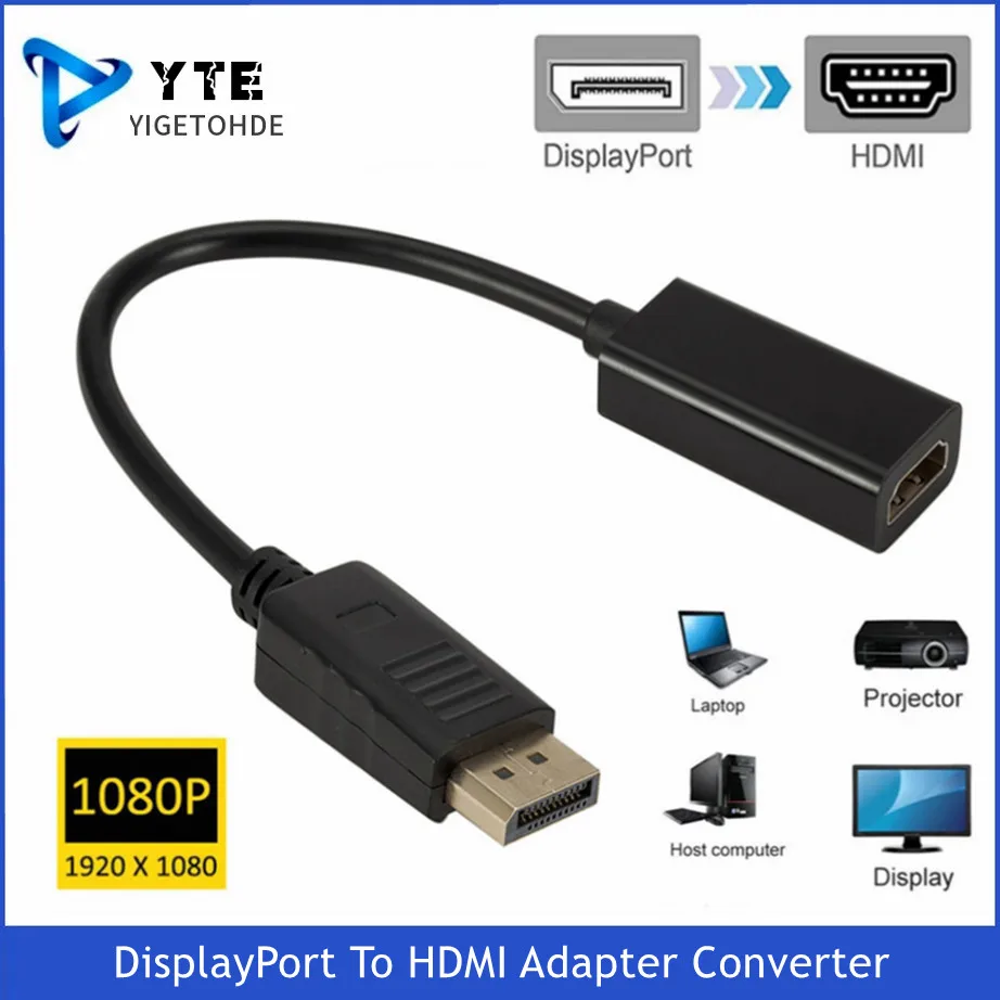 DP To HDMI-Compatible Cable Adapter Stable Transmission DisplayPort To ...