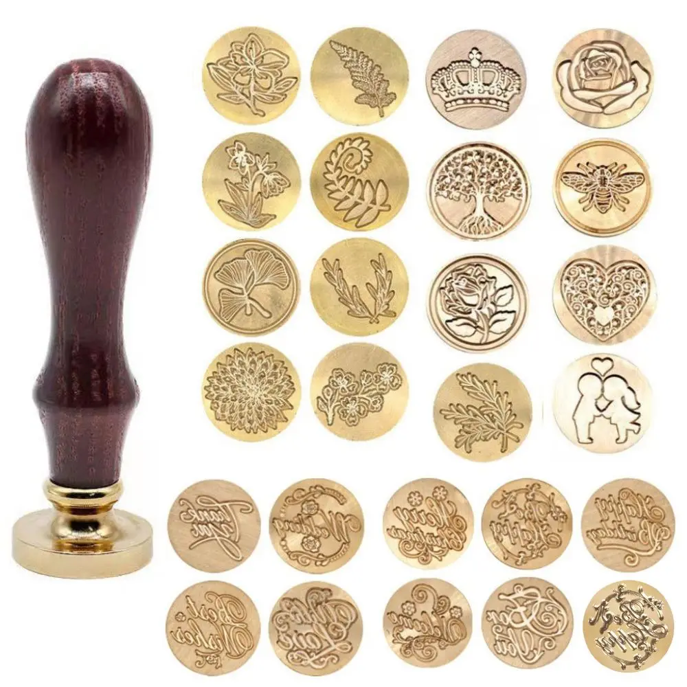 DIY-Retro-Antique-Metal-Plant-Sealing-Wax-Seal-Stamp-for-DIY-Wedding ...