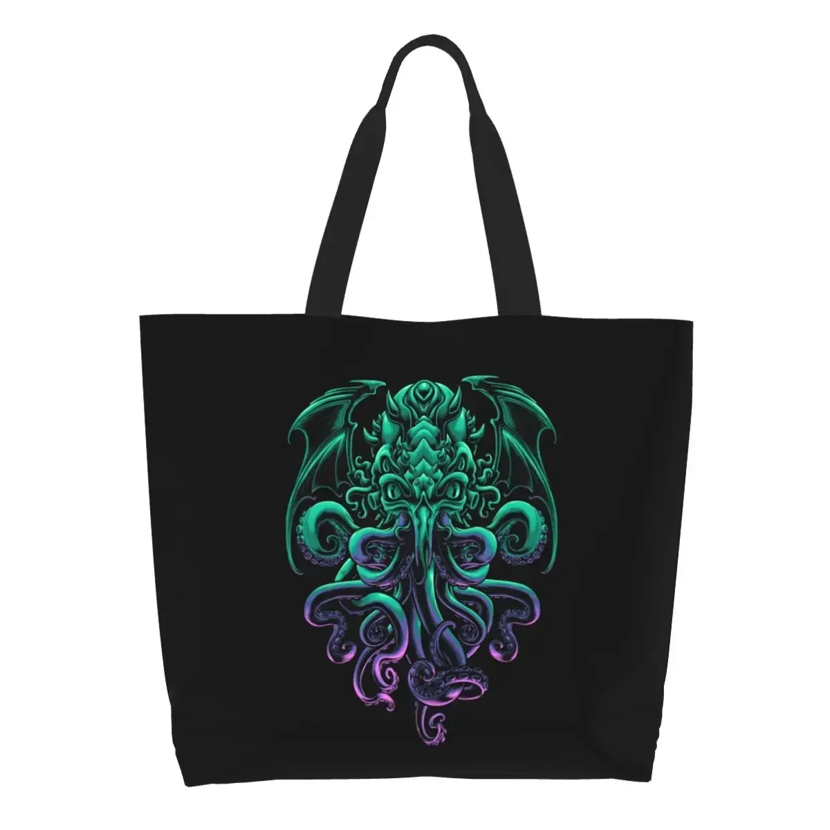 Reusable Cool H.P. Lovecraft Cthulhu Shopping Bag Shoulder Canvas Tote ...
