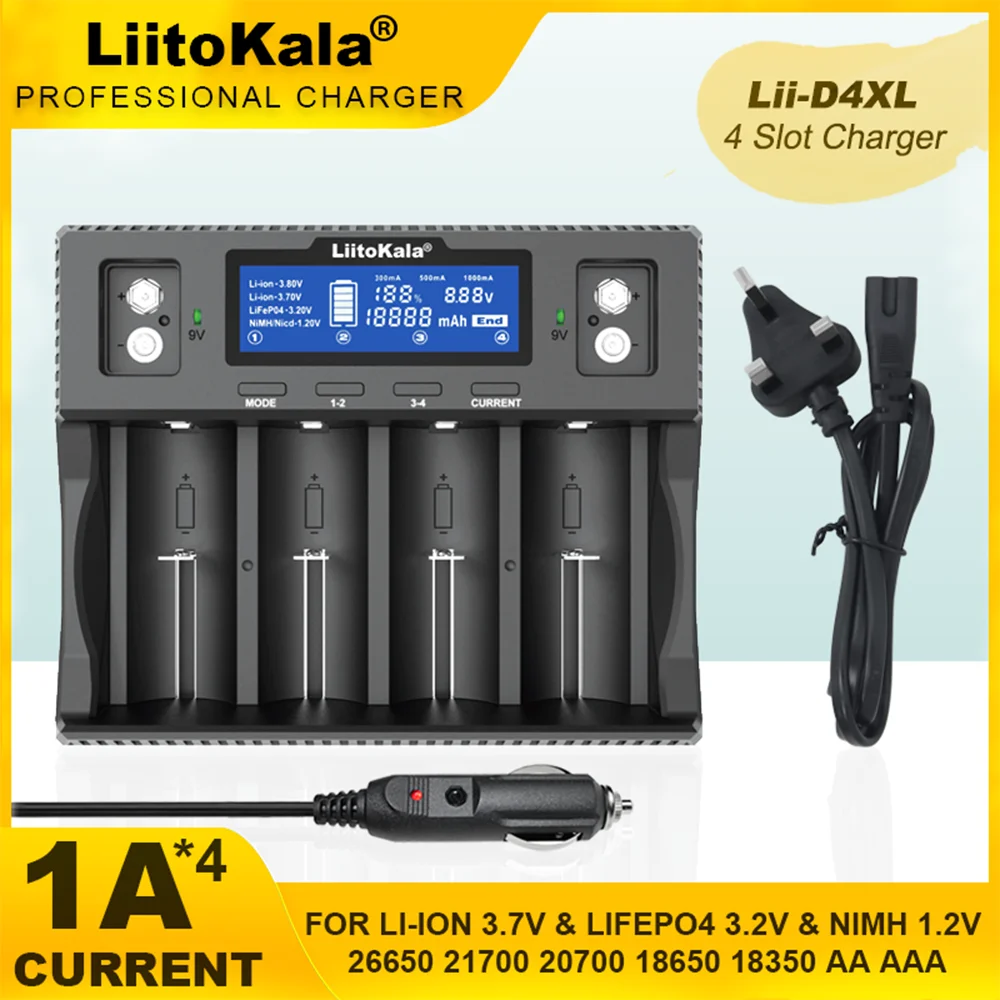 Liitokala-Lii-D4XL-Rechargeable-Battery-Charger-For-3-7V-Li-ion-18650 ...