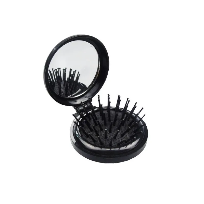 Portable-Circular-Pocket-Comb-with-Mirror-Hair-Styling-Folding-Mirror ...