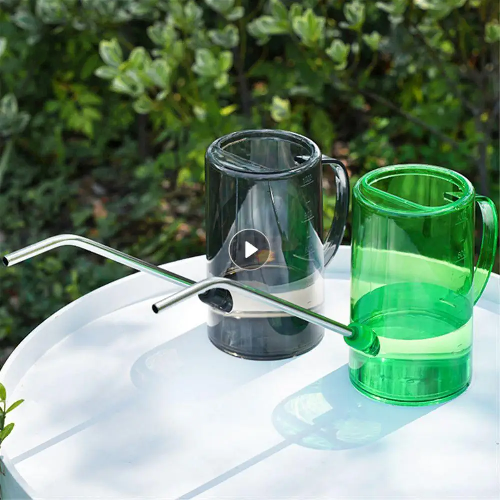 Plastic-Watering-Can-Bottle-Stainless-Steel-Long-Spout-Watering-Pot ...