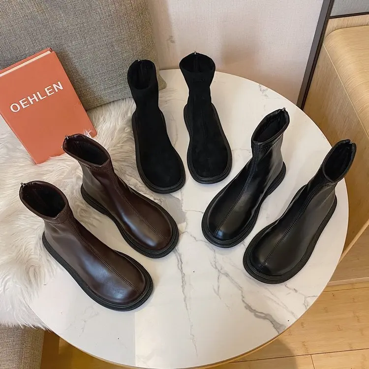 StephanBoots-Bottes-courtes-en-cuir-souple-pour-femmes-fermeture-glissi ...