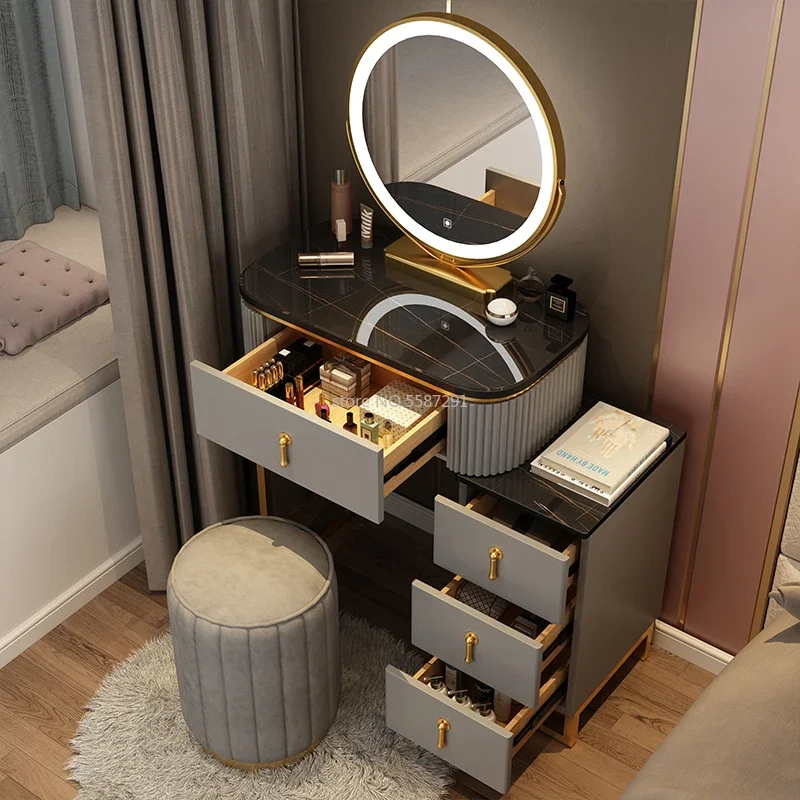 Vanity-Chest-Drawers-LED-Vanity-Desk-Dressing-Table-Mirror-Chair-Makeup ...