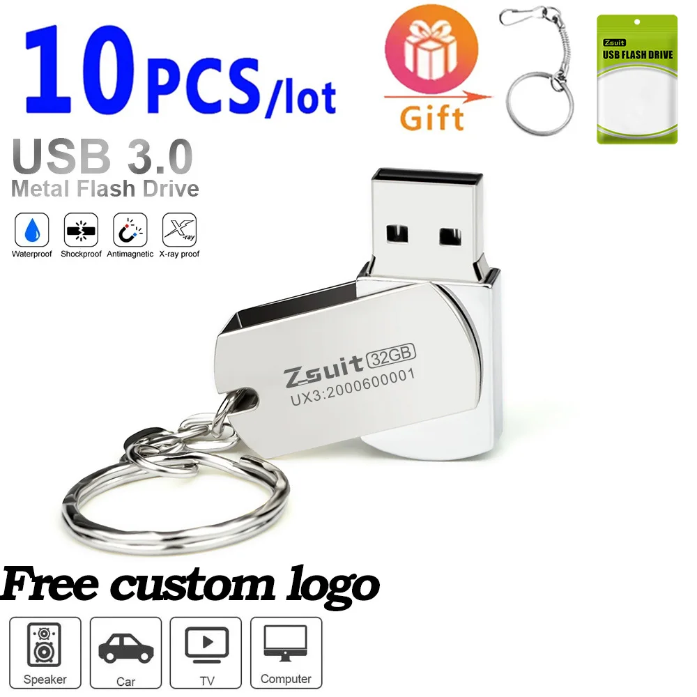 Zsuit Rotating USB Drive 64GB Pen Drives 32g High Speed Memory Stick 3. ...