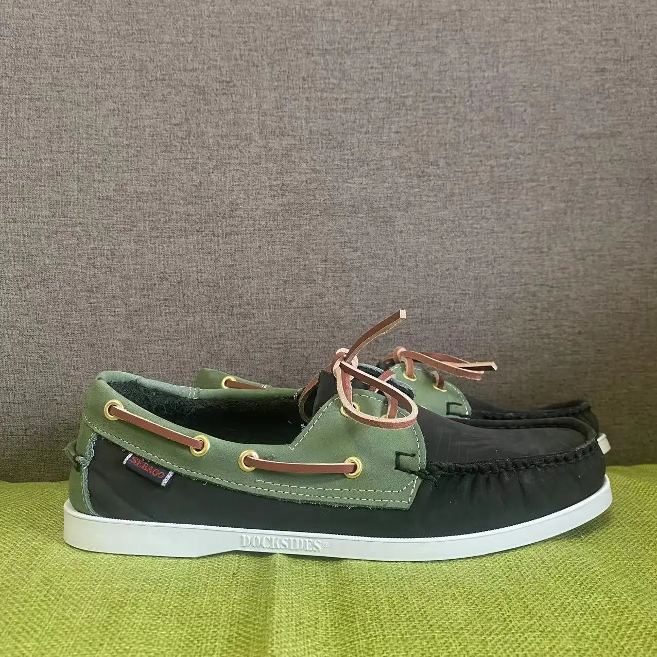 Men-Homme-Authentic-Sebago-Docksides-Shoes-Premium-Leather-Moc-Toe-Lace ...