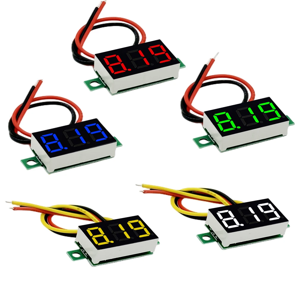 0.36 Red Blue Digital LED Mini Display Module DC2.5V-32V DC0-100V ...