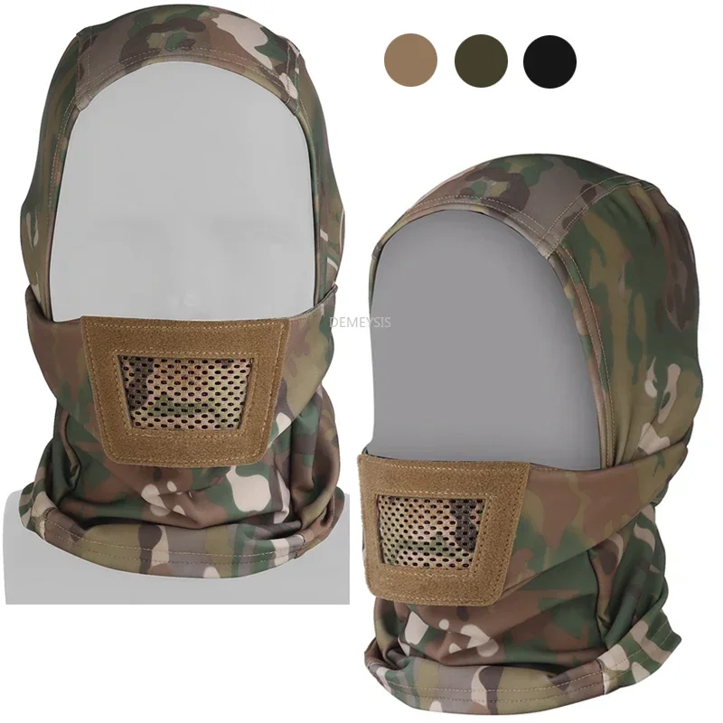 Airsoft Balaclava Headgear Elastic Tactical Paintball Full Face ...