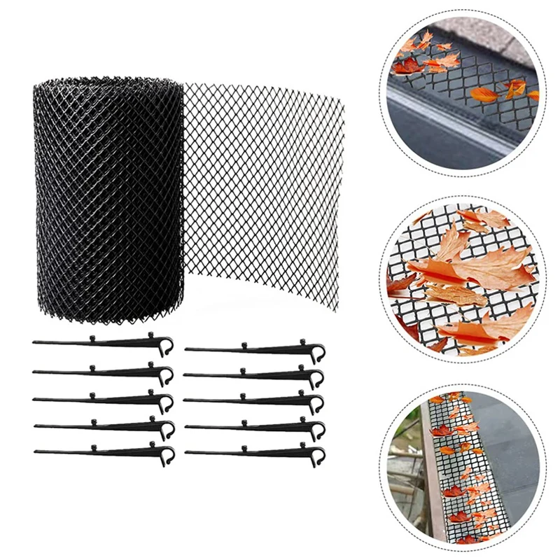 Strainer-2-Set-Gutter-Guard-Mesh-Protector-Screen-Roll-Anti-Falling ...