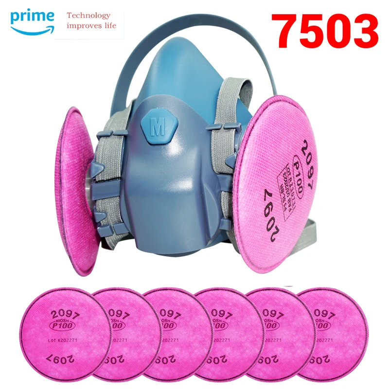7503-2097-Half-Facepiece-Mask-Reusable-Respirator-P100-Respiratory ...