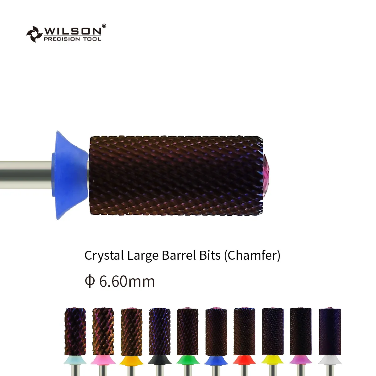 WILSON-Love-Crystal-Large-Barrel-Bits-Chamfer-Purple-nail-drill-bits ...