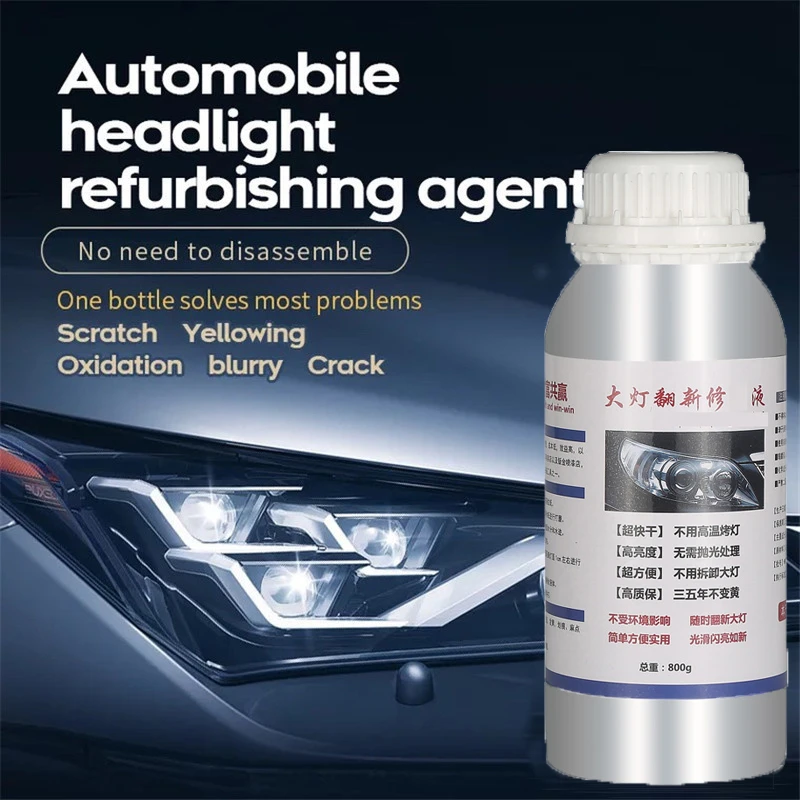 800ML Car Headlights Restoration Liquid Polymer For Headlight Polishing ...