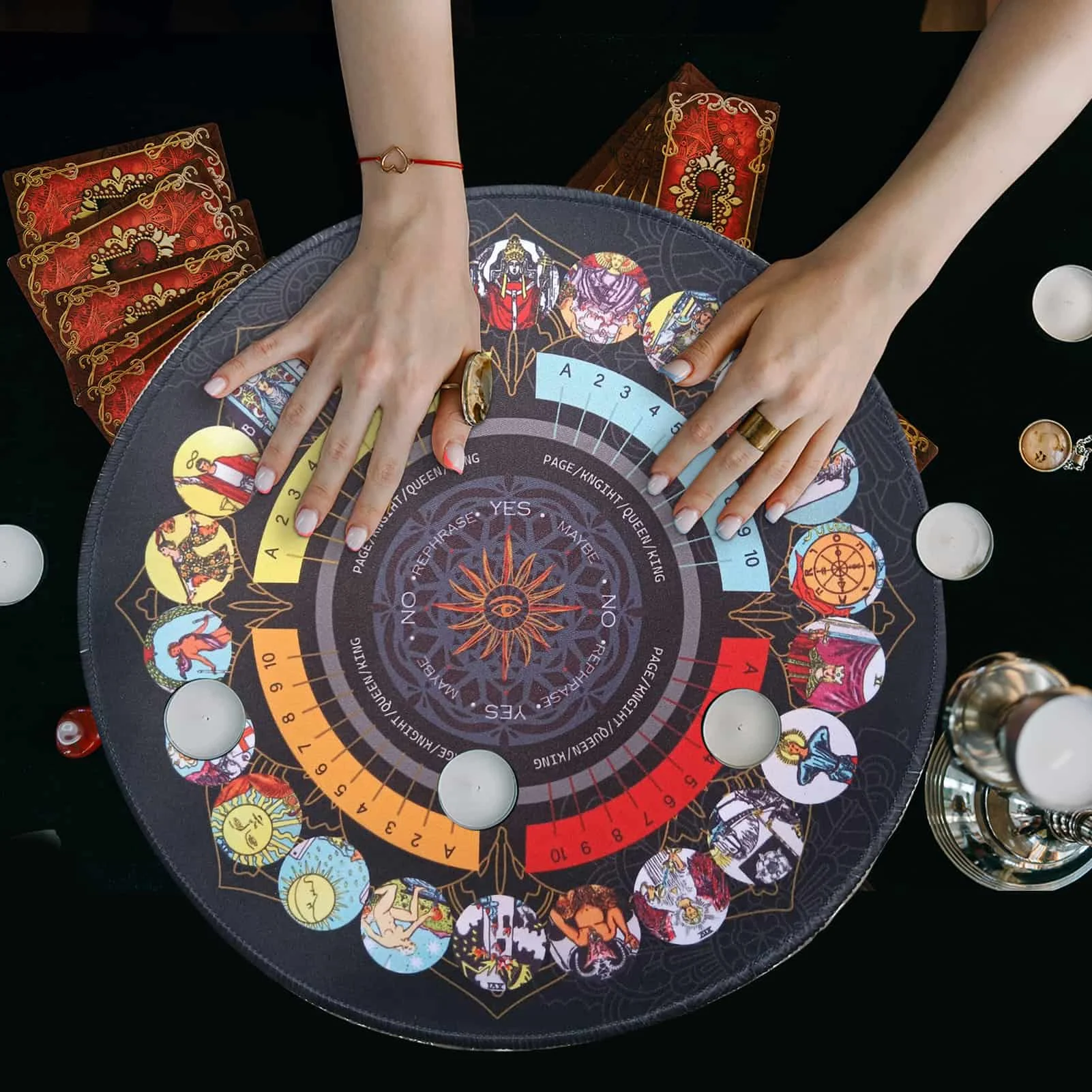 Altar Tarot Card Tablecloth Pendulum Divination Board Star Rubber Pad ...