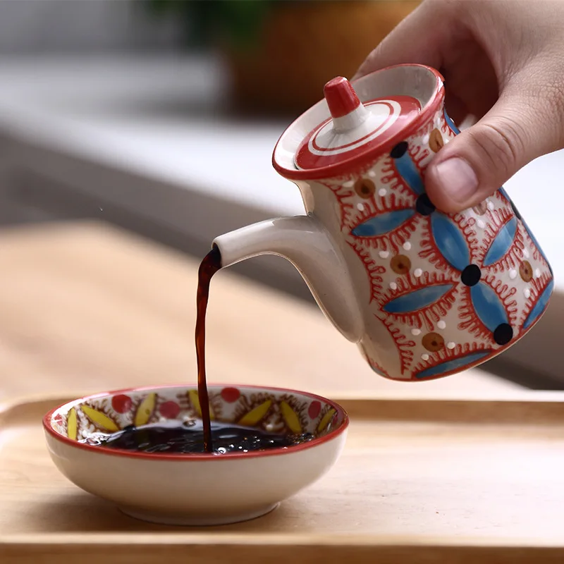 Japanese Chili Oil Dispenser Bottle Gravy Boats Pot Soy Sauce Bottle ...