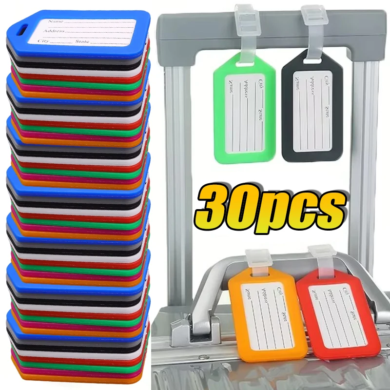 1-30pcs Colors Luggage Tags Tour Group Bag Suitcase Name Tag Pendants ...