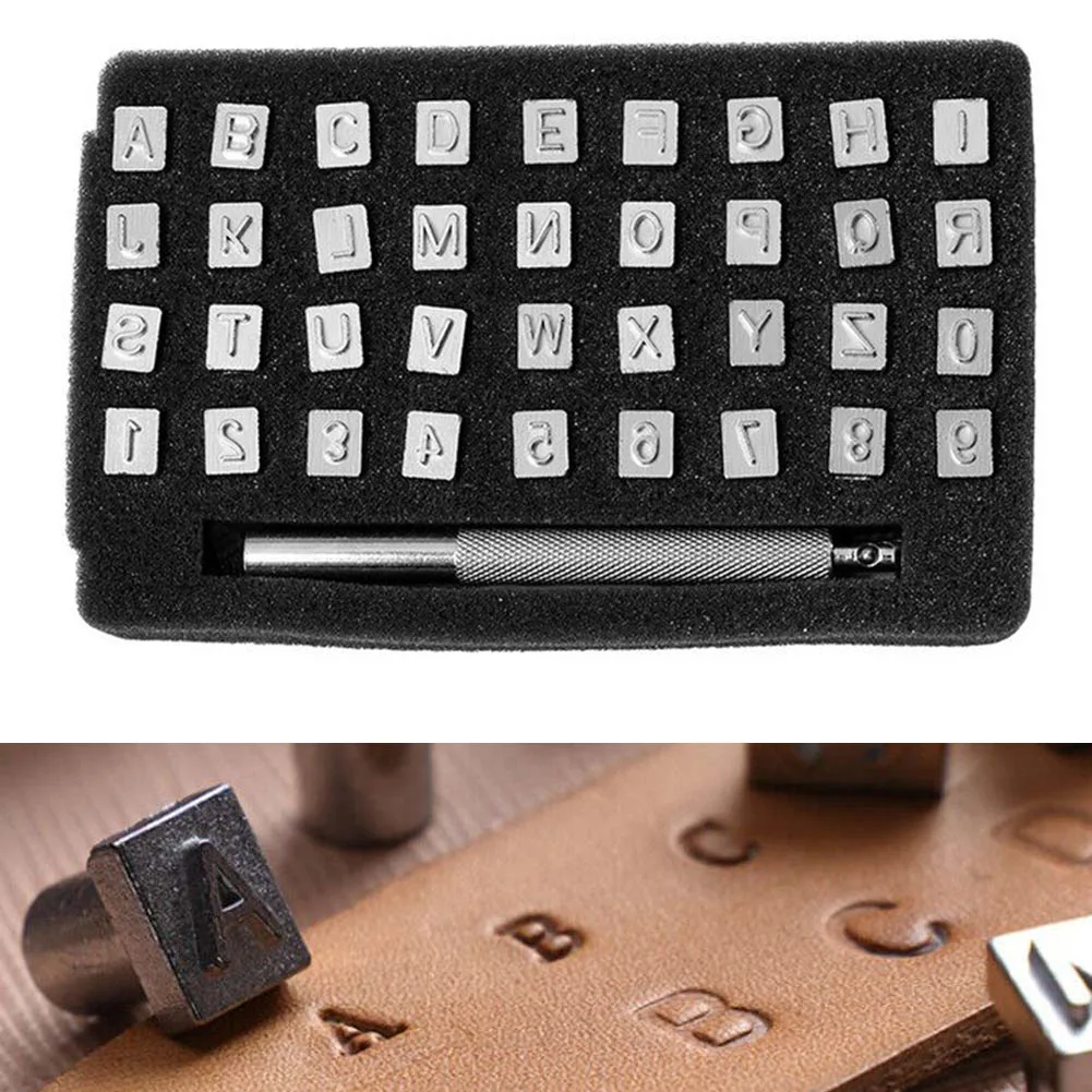 36Pcs-Steel-Punch-Alphabet-Letter-Number-Leather-Stamper-Set-3mm-6mm ...