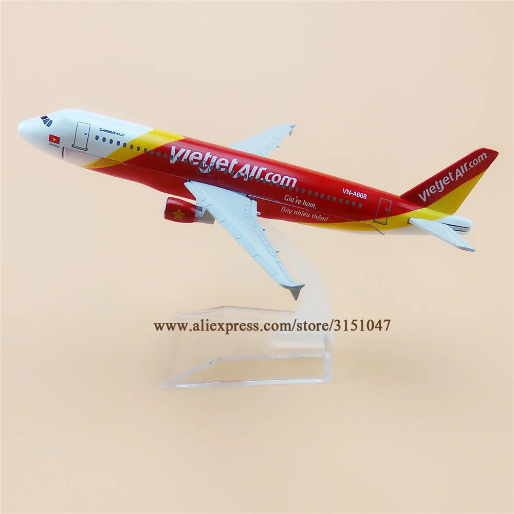 16cm Vietnam Vietjet Air A320 Airbus 320 Airlines Airplane Model Plane ...