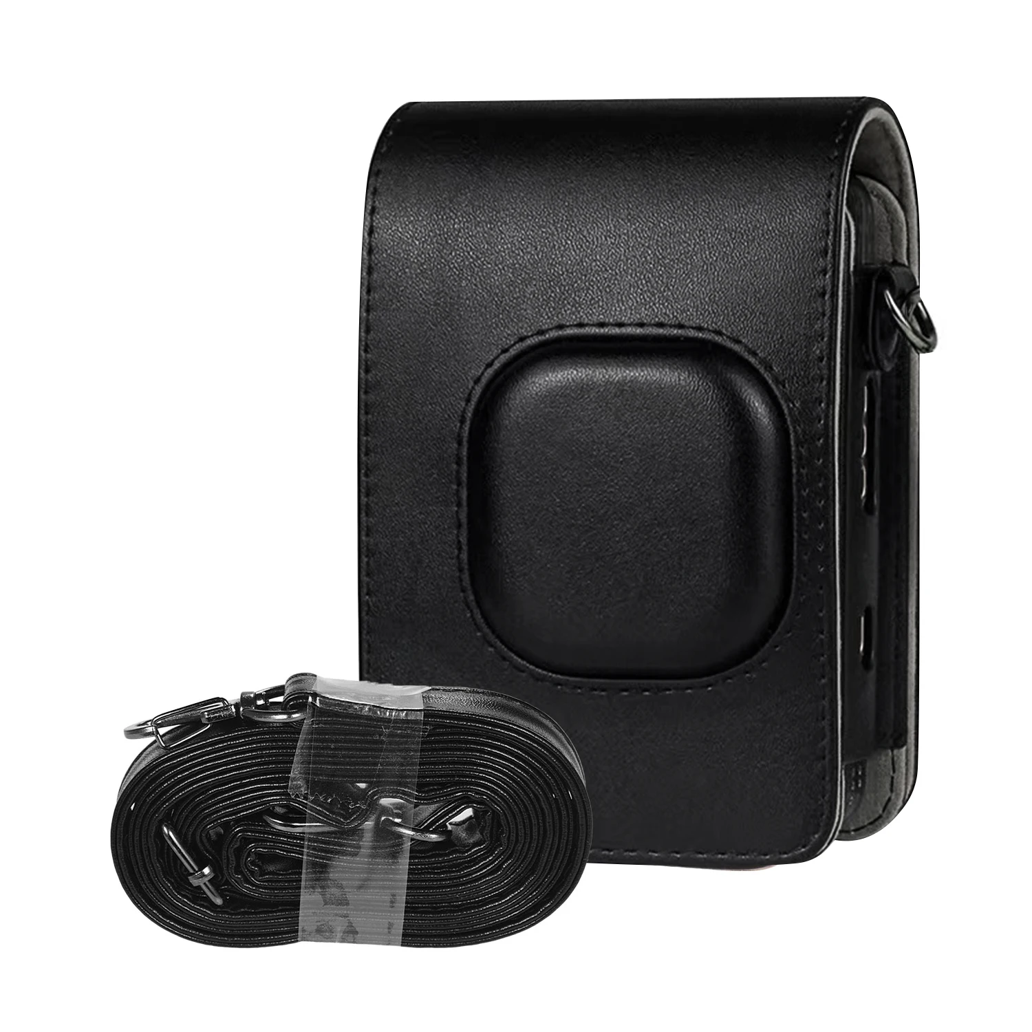Retro Soft Mini Camera Case Bag PU Leather Cover with Shoulder Strap ...