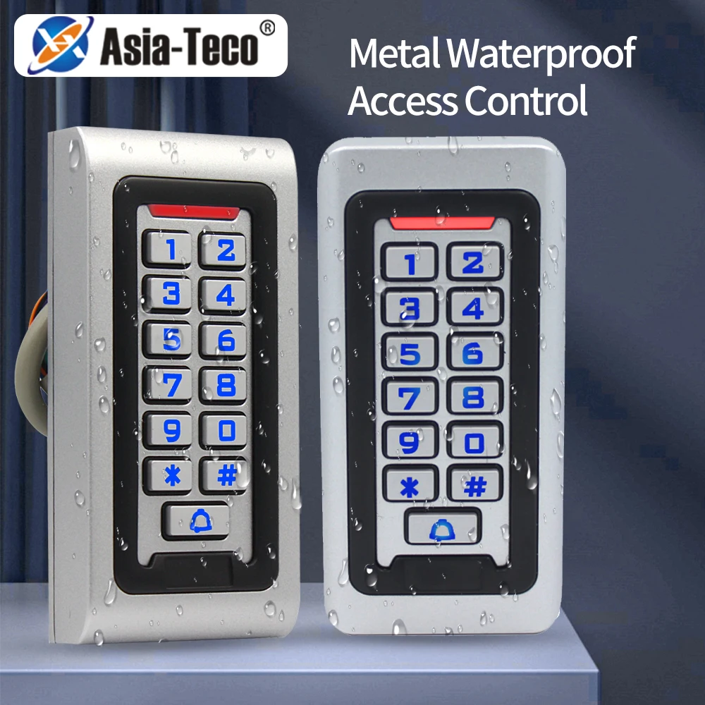 Outdoor-RFID-Access-Controller-Zinc-Metal-Keypad-Card-Reader-IP67-Waterproof-125KHz-10pcs-Keyfob ...