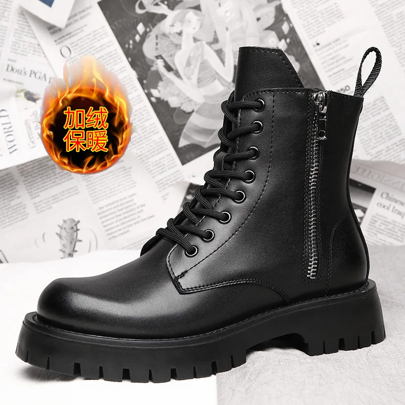 Genuine-leather-Martin-boots-men-s-high-top-leather-shoes-winter-thick ...