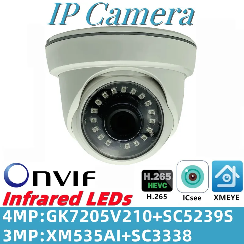 3/4MP H.265 IP Ceiling Dome Camera Onvif ICsee XMEYE IRCut Motion ...