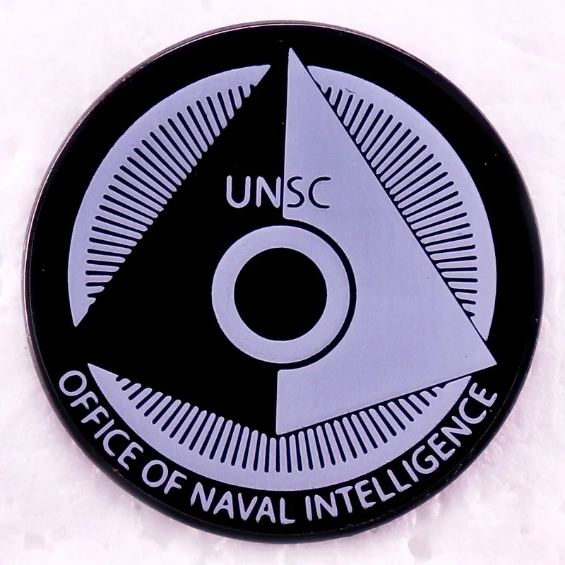 UNSC-Escrit-rio-de-Intelig-ncia-Naval-Bot-o-Broche-Halo-Fanon-Esmalte ...