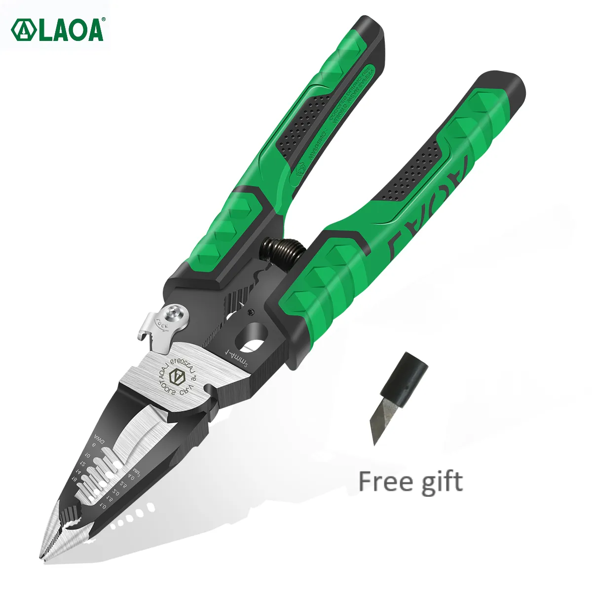 LAOA-9-in-1-Electrician-Pliers-Multifunctional-Needle-Nose-Pliers-for-Wire-Stripping-Cable ...