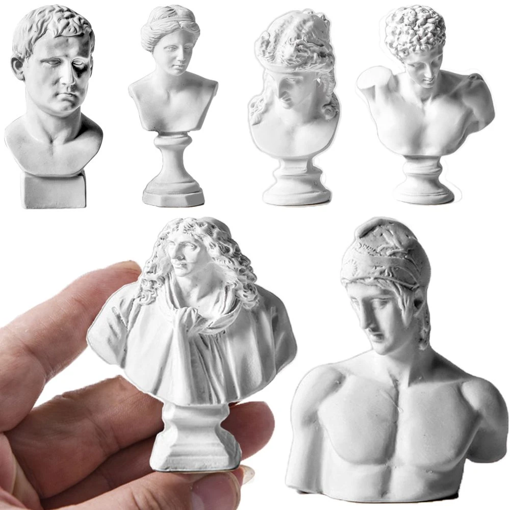 Greek Mythology Figurines Gypsum Portraits Bust Mini Gypsum Statue ...