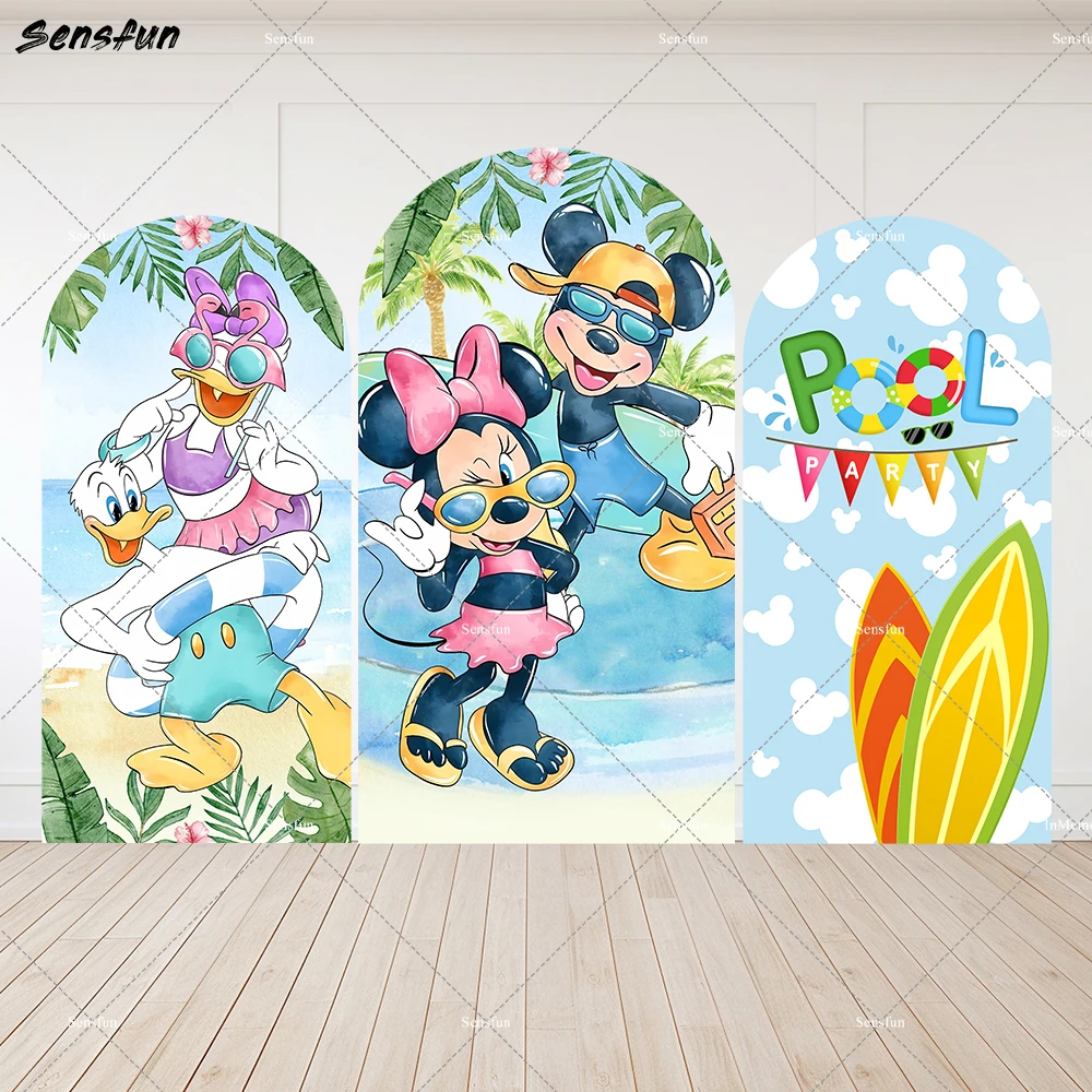 Minnie-Mouse-Pool-Party-Arch-Backdrop-Cover-Birthday-Decoration ...