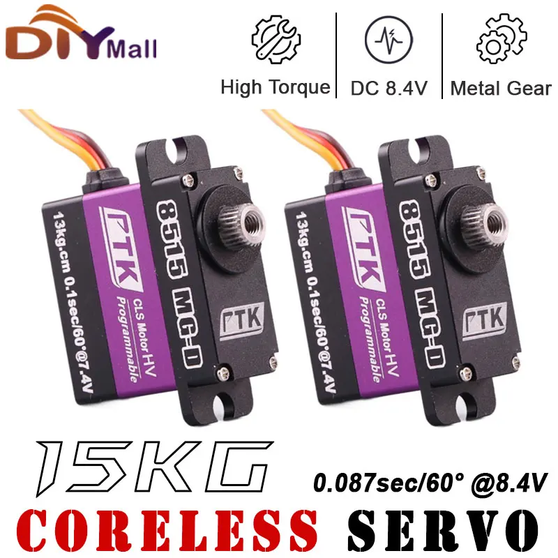 PTK 8515 MG-D 15KG Digital Mini Servo 17g Coreless HV High Torque Metal ...