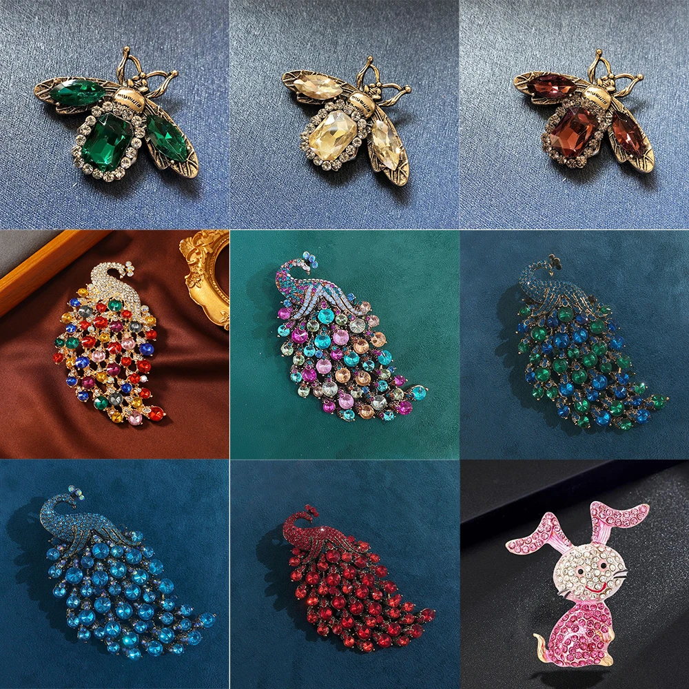 1PCS-Enamel-Bee-brooch-Women-s-Alloy-Rabbit-Phoenix-Animal-brooch ...