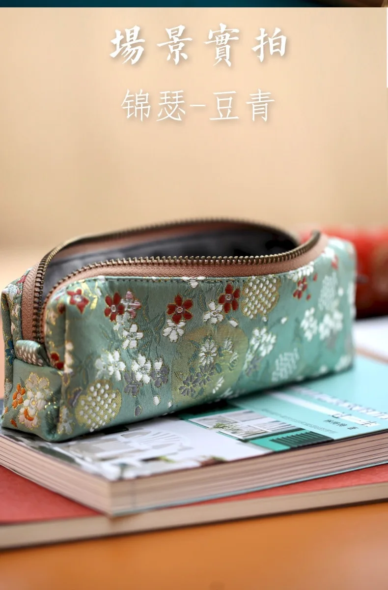 Trousse à stylo,Sac à Crayons Brodé Chinois,Créatif,Élégant,Cadeau pour ...