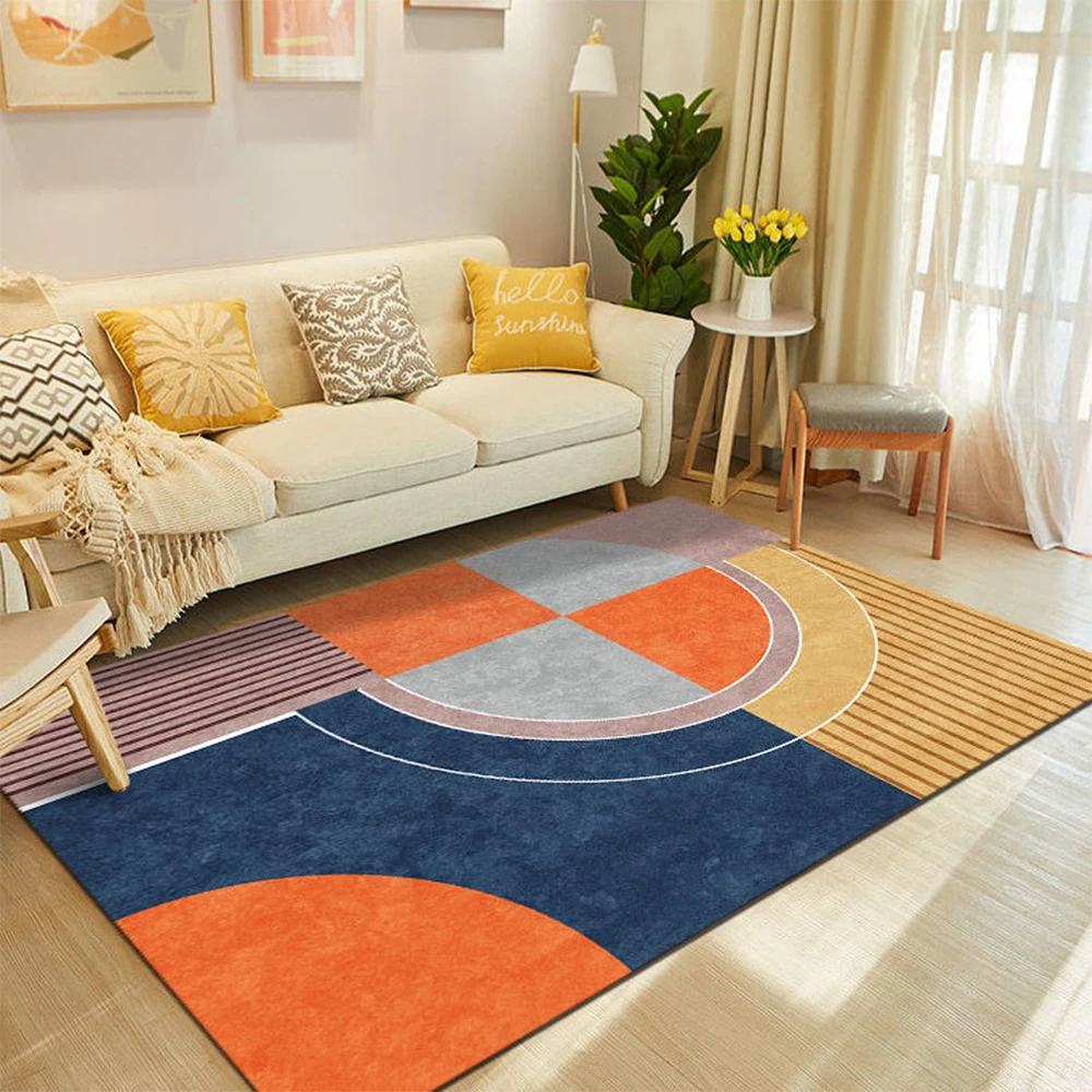 Modern Minimalist Living Room Rug Large Parlor Sofa and Coffee Table ...