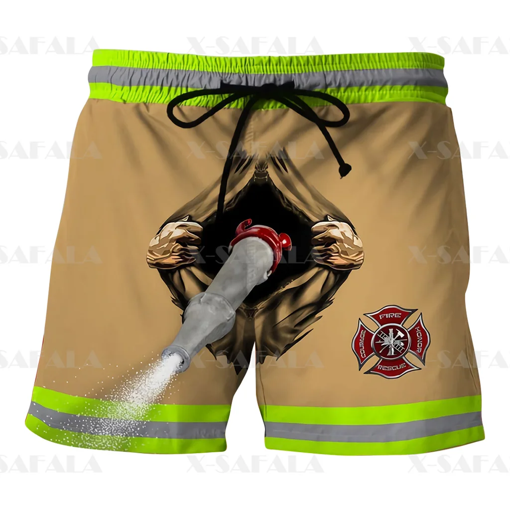 Firefighters-Professional-Fun-3D-Printing-Men-s-Shorts-Unisex-Street ...