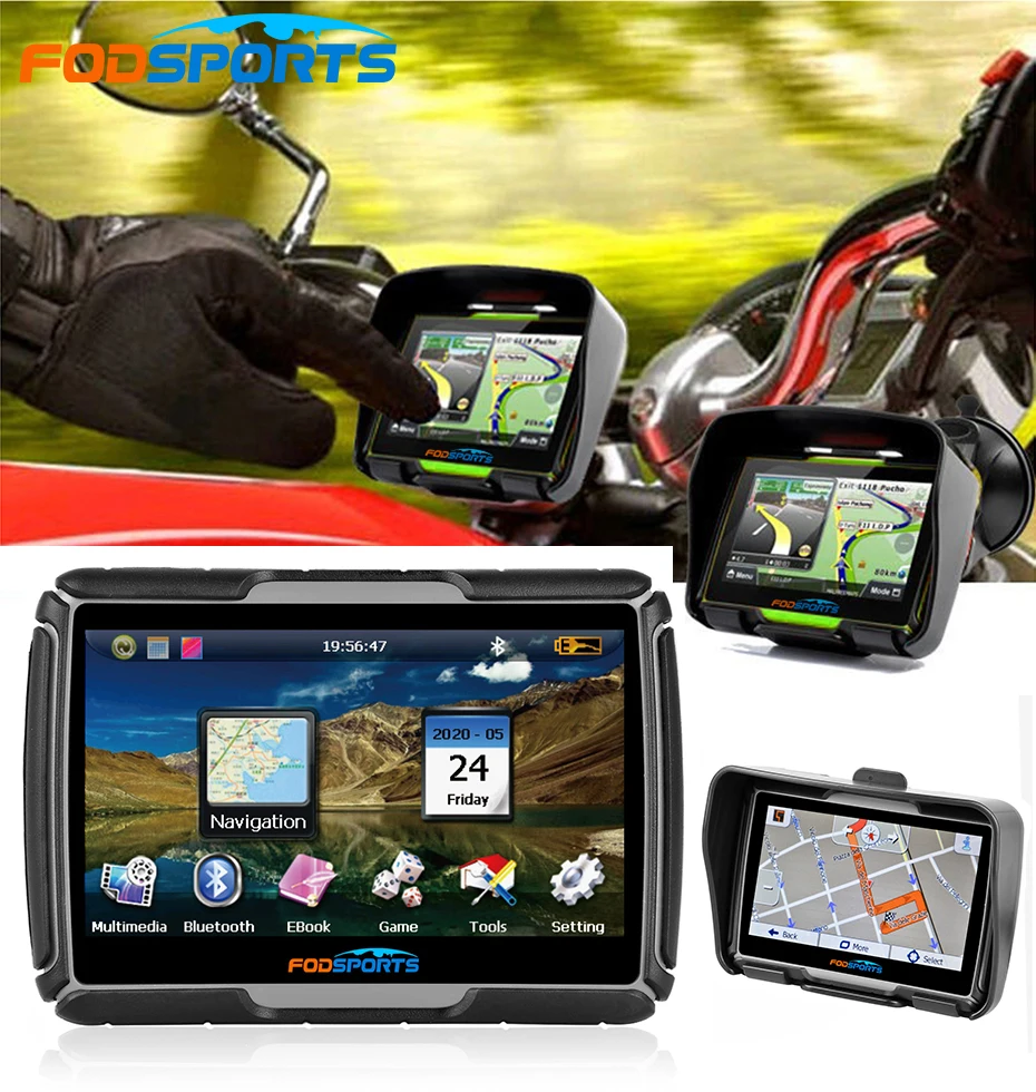 Fodsports-Motorcycle-Navigation-GPS-for-Motorcycles-4-3-Inch-Carplay ...