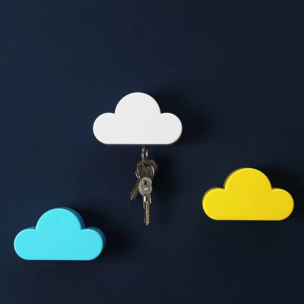 White-Cloud-Shape-Key-Holder-Creative-Home-Storage-Hanger-Magnetic ...