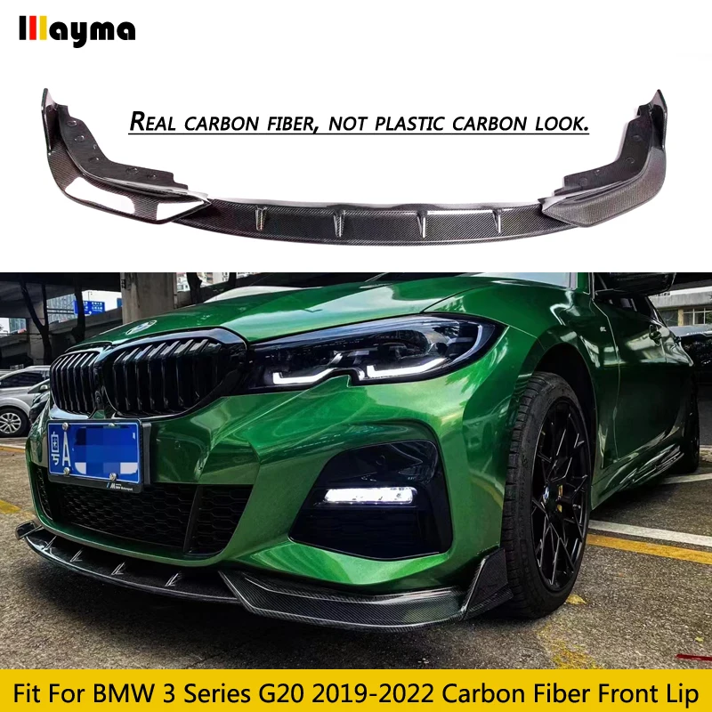 Carbon Fiber Car Body Kit Front Lip Spoiler For BMW 3 Series Sport ...