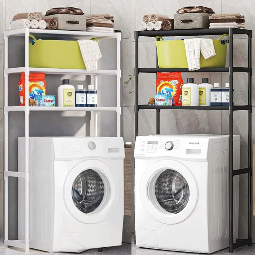 Washing-Machine-Storage-Rack-Kitchen-Rack-Balcony-Flip-Cover-Floor ...