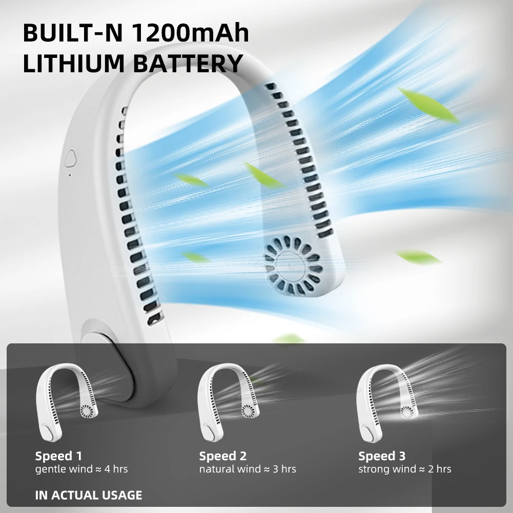 USB-Neck-Fan-Mini-Portable-Bladeless-Fan-Cooling-Airflow-Rechargeable ...