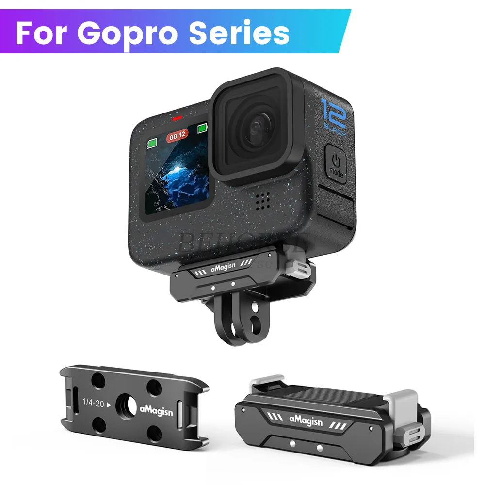 Magnetic-Base-For-GoPro-Hero-12-GoPro-11-10-9-8-GoPro11Mini-MAX-Quick ...