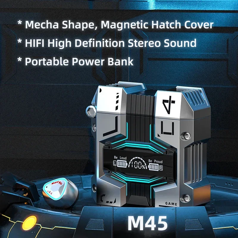 M45-TWS-Wireless-Bluetooth-Headset-Stereo-Earbuds-HiFi-Sound-Headset ...